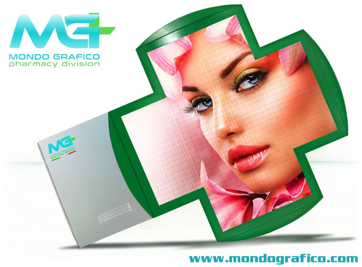MG - Croci Led per Farmacie, Display, Bacheche farmaturno